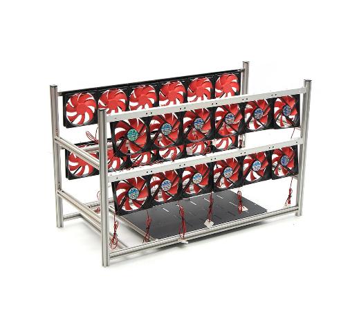 Jual 20GPU DIY Mining Frame Miner Mining Case Mining Rig Frame Case 24 ...