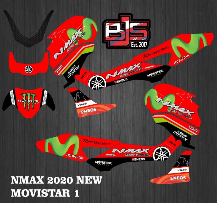 Jual decal full body stiker full body motor nmax 2020 new movistar 1 ...