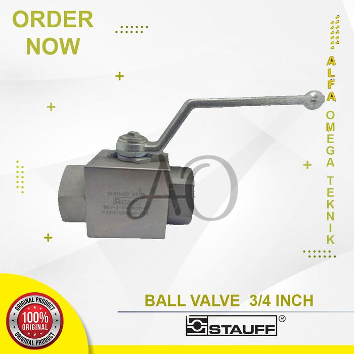 Jual STAUFF BALL VALVE HIDROLIK 3/4 INCH BSPP 2 WAY BLOCK BODY G3/4 ...