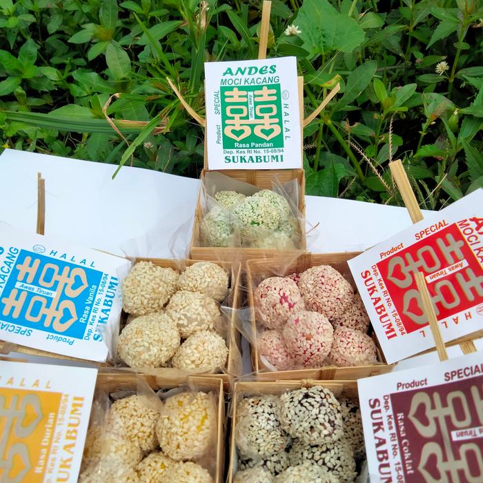 Jual kue mochi keranjang besek bertabur wijen varian rasa ,5 kotak ...
