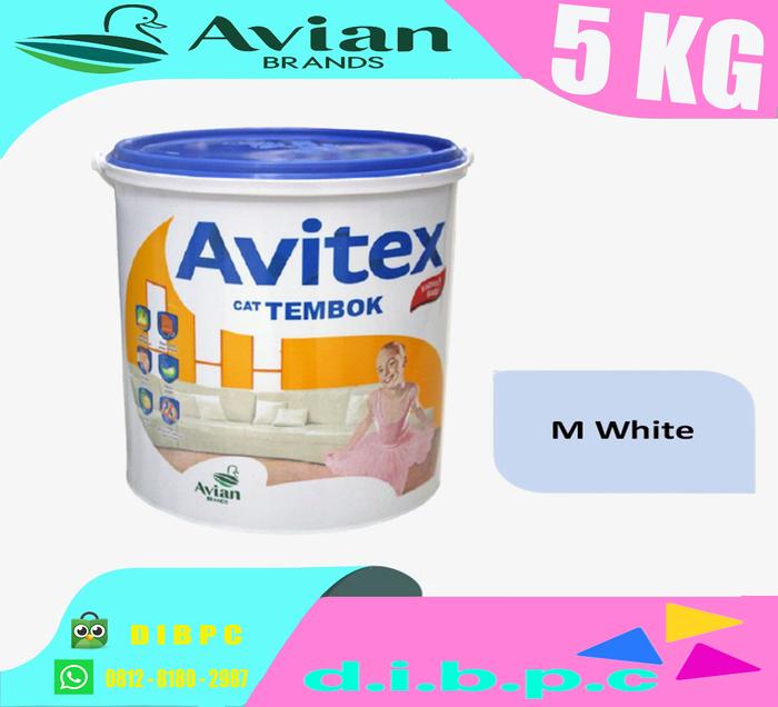 Jual 5kg Avitex Cat Tembok Interior AVIAN PAINT - Metro White - Jakarta ...