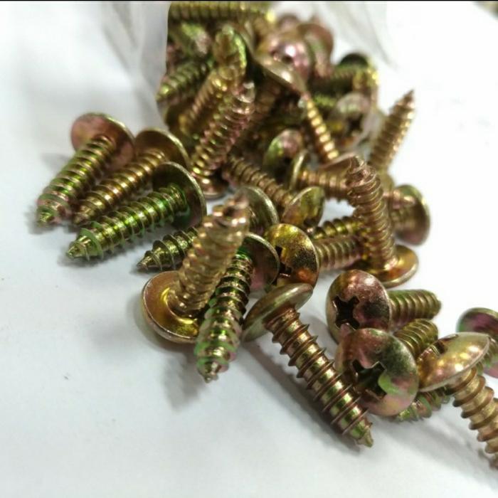 Jual skrup TS 6 x 1 1/4 isi 100 Tsat screw / skrup kepala payung ...