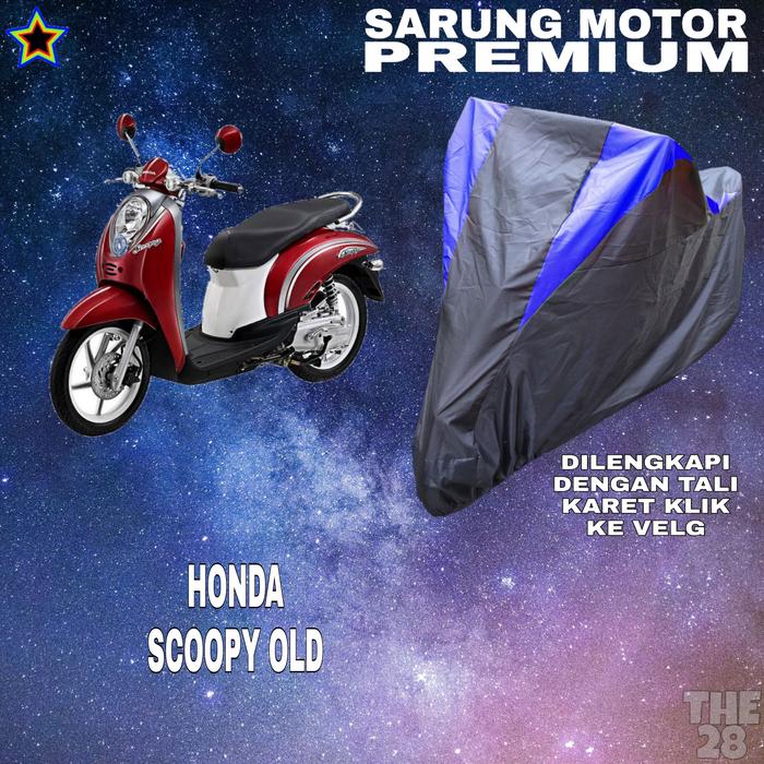 Promo Sarung Motor HONDA SCOOPY OLD Hitam BIRU Body Cover Scoopy ...