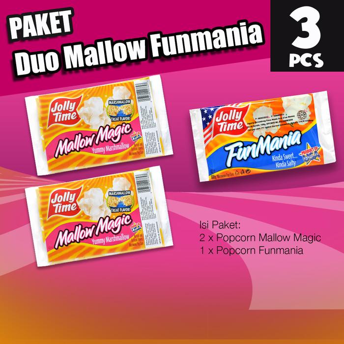 Promo Paket Duo Mallow Fun Mania (2MM, 1FM) - Jolly Time Mircowave ...