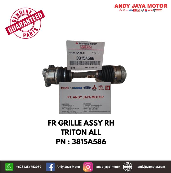 Jual SHAFT ASSY FR AXLE DRIVE RH, 3815A586 PN : 3815A586 - Kota ...