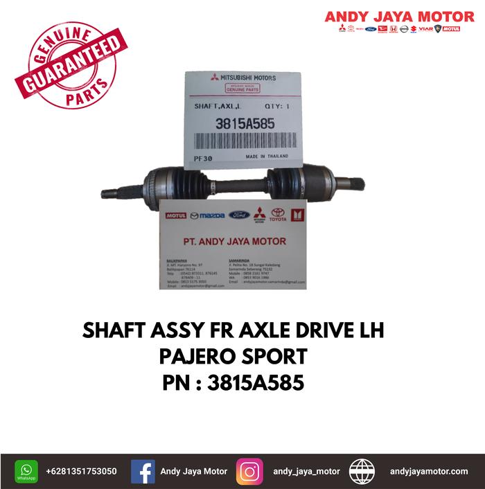 Jual SHAFT ASSY DRIVE RH, PAJERO SPORT PN : 3815A585 - Kota Balikpapan ...