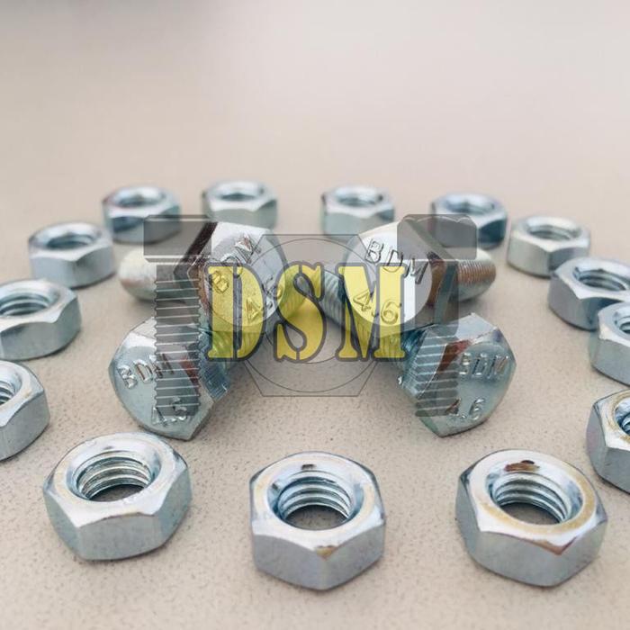 Jual Grade 4.6 Galvanis BMP M12x40/Mur Baut Putih 4CM Pitch 1,75 Kunci 19 - Kota Tangerang ...