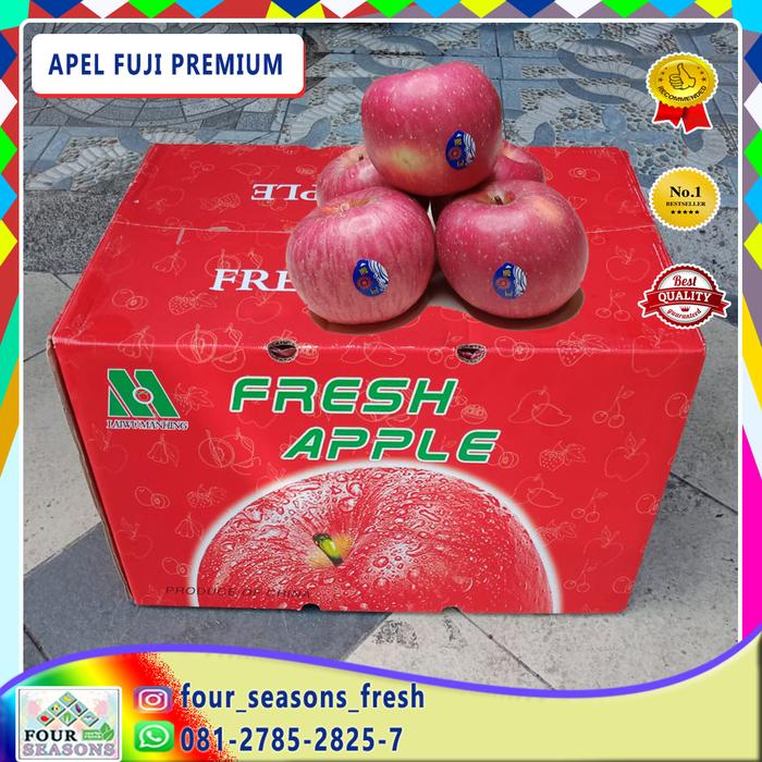 Jual APEL FUJI PREMIUM 1 BOX MANIS RENYAH MENARIK ISI 88/100 BIJI ...