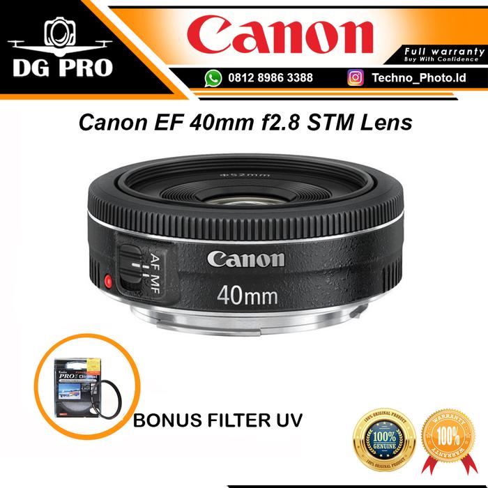 Jual Lensa Canon EF 40mm f2.8 STM Lens BONUS FILTER UV - Jakarta Pusat ...