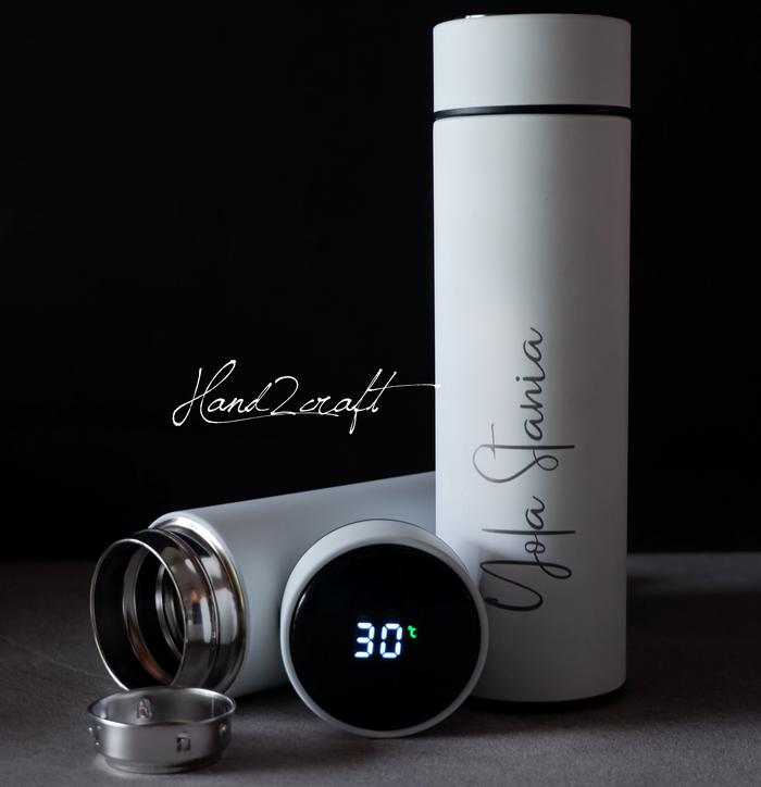 Jual Custom Tumbler LED Suhu / Tumbler Custom Nama Stainless 500ml ...