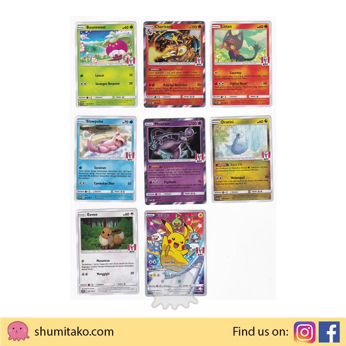 Jual Kartu Pokemon TCG Cards KFC Promo Full Set of 8: Pikachu Charizard ...