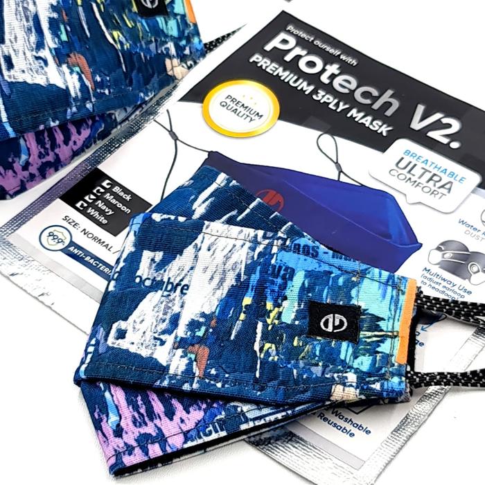 Jual MASKER KAIN PROTECH V2 PREMIUM 3 PLY MASK MOTIF M219 - S BALITA ...