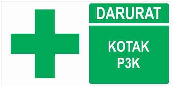 Jual SIGN RAMBU K3 DARURAT KOTAK P3K UK 30X15 SIGN RAMBU P3K DARURAT ...