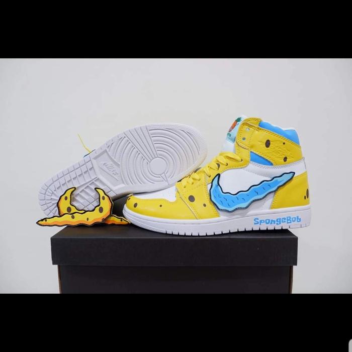 Jual Sepatu Basket Nike Air Jordan 1 High Spongebob Squarepants ...
