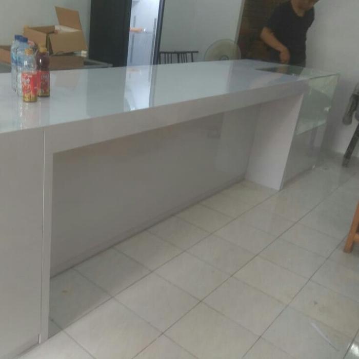 Jual Meja Barista / Meja Bar / Meja Cafe / Meja Leter L / Meja Etalase ...