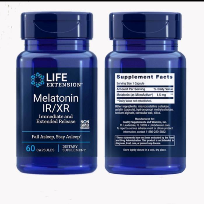 Jual Life Extension Melatonin Ir/xr Immediate & Extended Release 60 ...