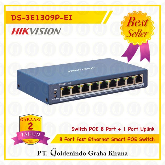 Jual HIKVISION DS-3E1309P-EI 8 PORT FAST ETHERNET SMART POE SWITCH - Jakarta Barat - goldenindo ...