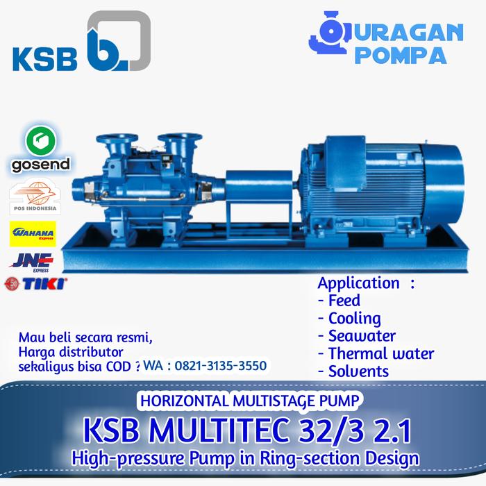 Jual Pompa KSB Multitec 32/3 2/1 High Pressure pump in ring section design - Kab. Sidoarjo ...