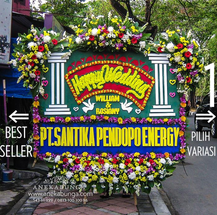 Jual Bunga Papan Ucapan Happy Wedding Stick Werk Flower Board ...