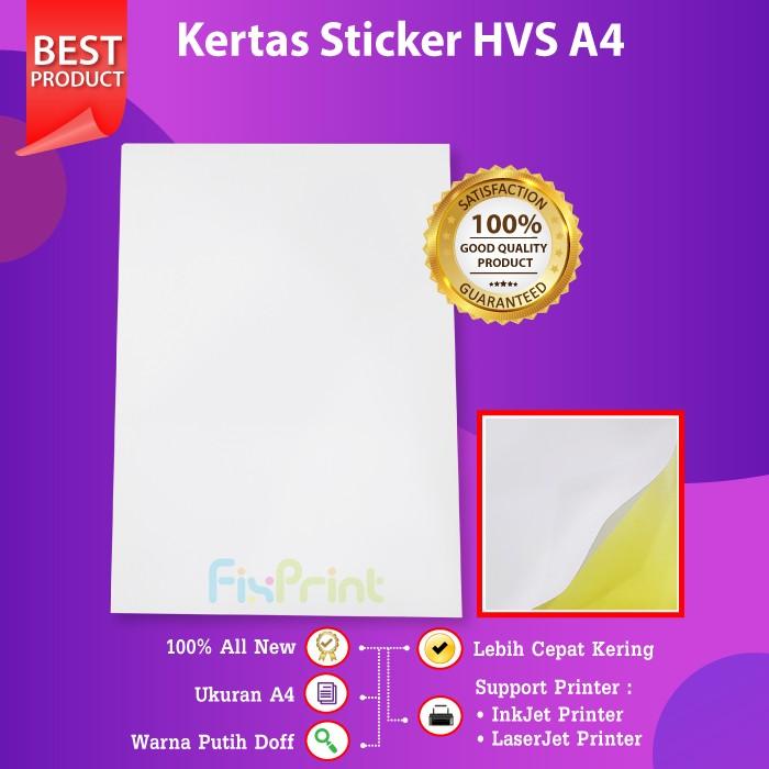 Jual Kertas Stiker HVS A4 Paper Sticker HVS A4 Doff Matte Premium ...