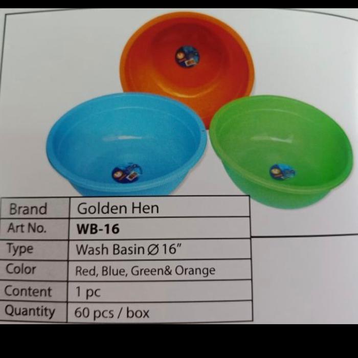 Jual Wadah/Waskom Plastik/Baskom Plastik Golden Hen size 40 cm WB-16 ...