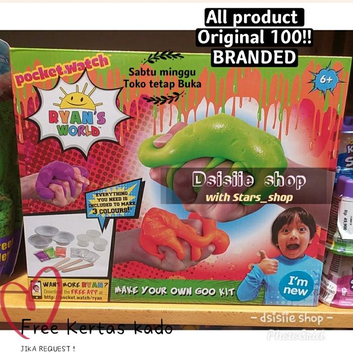 Jual Pocket.Watch Ryan's World Make Your Own Goo Kit Original / Mainan ...