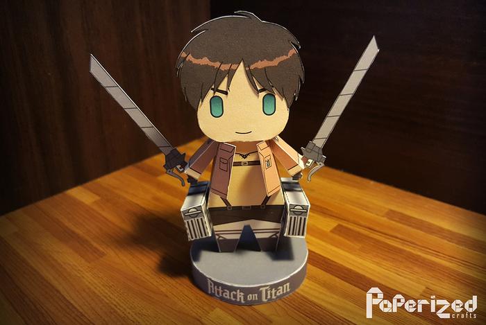 Jual Anime Figure Papercraft - Attack on Titan: Eren Yeager (Paperized ...