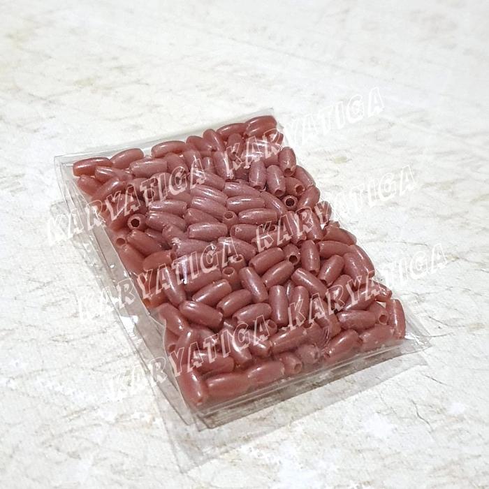 Jual Mote Manik Padi 3 mm x 6 mm (5 gram) - Coklat Tua - Jakarta Barat ...