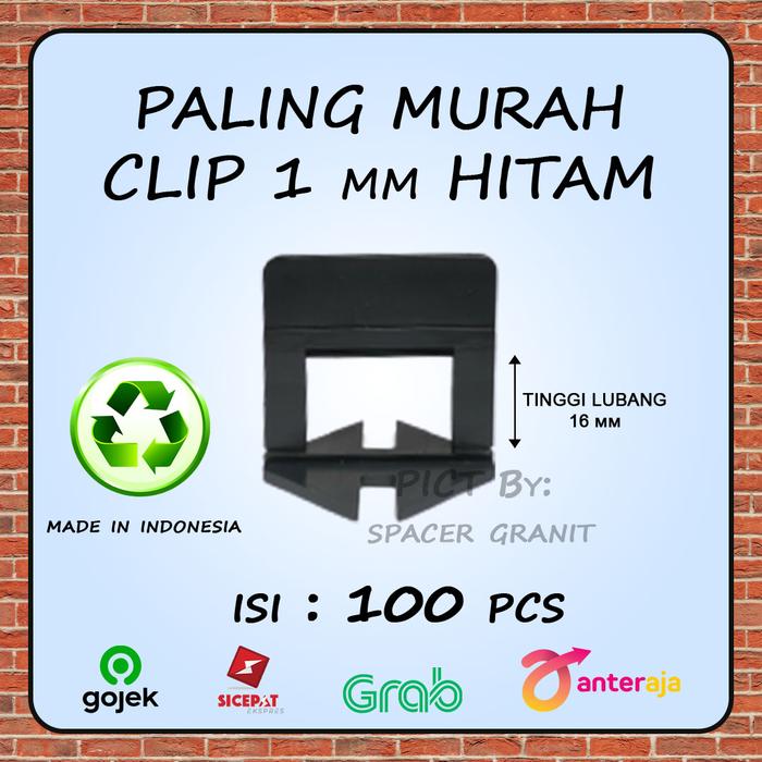 Jual CLIP Hitam 1 mm TILE LEVELING GRANIT PERATA KERAMIK ALAT ...