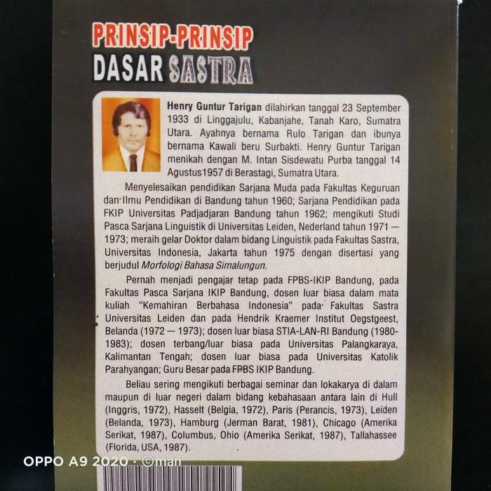 Jual Buku Prinsip-prinsip Dasar Sastra By Prof.dr.guntur Tarigan Di Seller Velvet Store ...