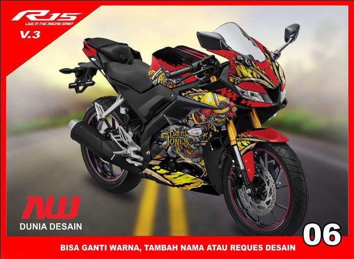 Jual Sticker Decal R15 V3 Desain 06 - Kota Kediri - Dunia Desain | Tokopedia