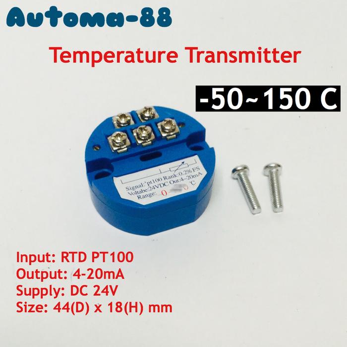 Jual Temperature Transmitter Head RTD PT-100 -50~150C Output 4-20mA ...