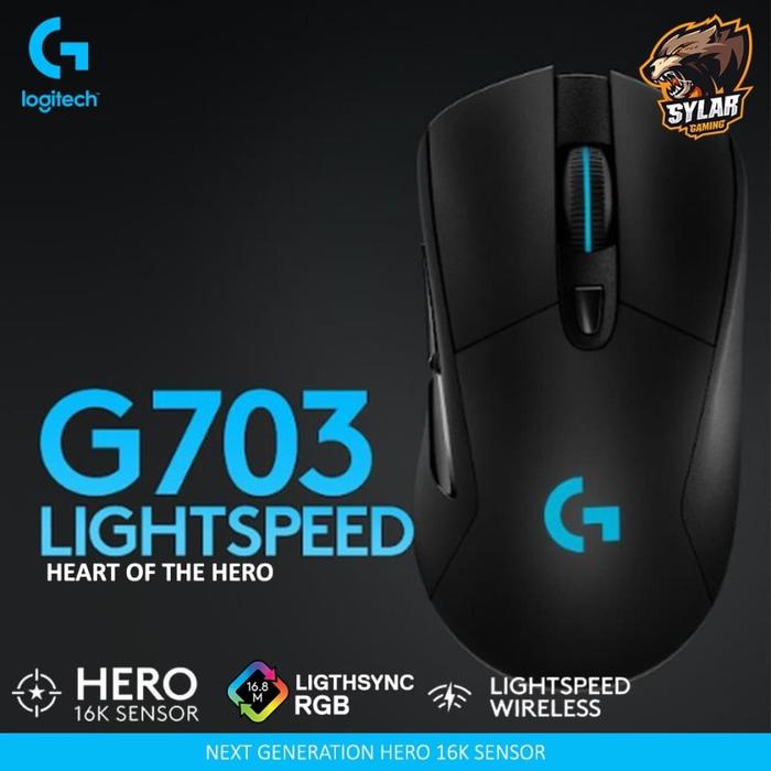Jual Logitech G703 HERO 16K Lightspeed Wireless Gaming Mouse - Kota ...