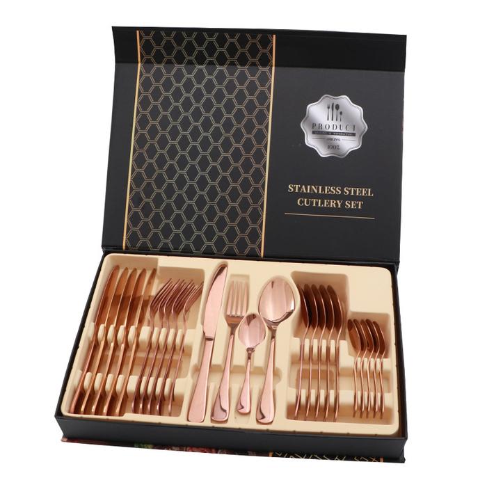 Jual Alat Makan Stainless isi 24 pcs Nordic Cutlery Set Gift Box ...