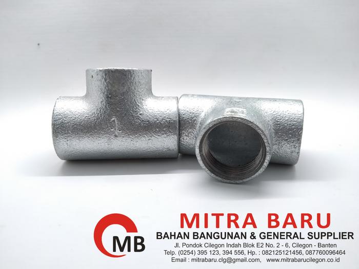 Jual Tee Galvanis. T Sambungan Pipa Galvanis. Tee Drat Dalam Galvanis ...