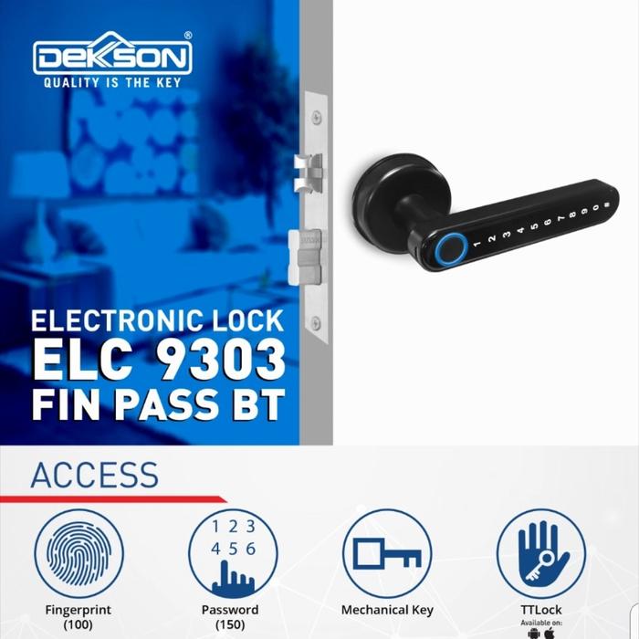 Jual Smart lock / pintu otomatis Dekkson ELC 9303 FIN PASS BT ...