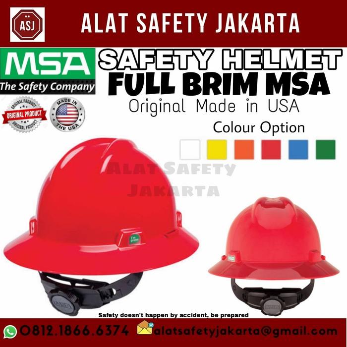 Jual Helm MSA Full Brim Original USA / MSA Full brim Inner Fastrack ...