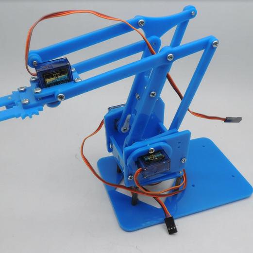 Jual Robot arm acrylic Diy arm acrylic kit rangka lengan for arduino 4 dof - transparan ...
