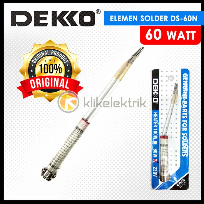 Jual ELEMEN HEATER SOLDER DEKKO DS-60N 60W DEKO KOREA 60 WATT ORI - Jakarta Barat - Klikelektrik ...