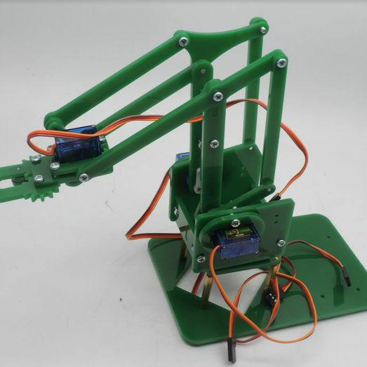 Jual Robot arm acrylic Diy arm acrylic kit rangka lengan for arduino 4 dof - transparan ...