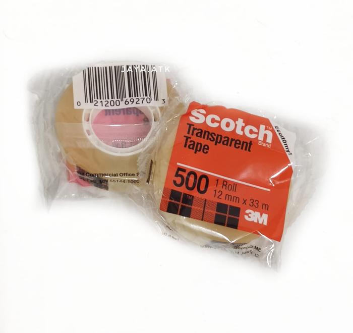 Jual SOLASI BENING KECIL 3M SCOTCH 500 12 MM X 33M ISOLASI TRANSPARANT ...