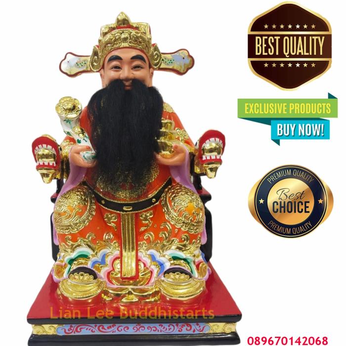 Jual patung dewa rejeki caisenya warna full kayu 12 inch - Jakarta ...