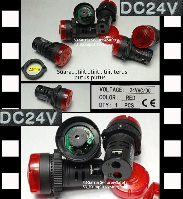 Jual Buzzer 24V Pilot Lamp 22mm Alarm buzer dc24v 22 mm 24vdc dc ...