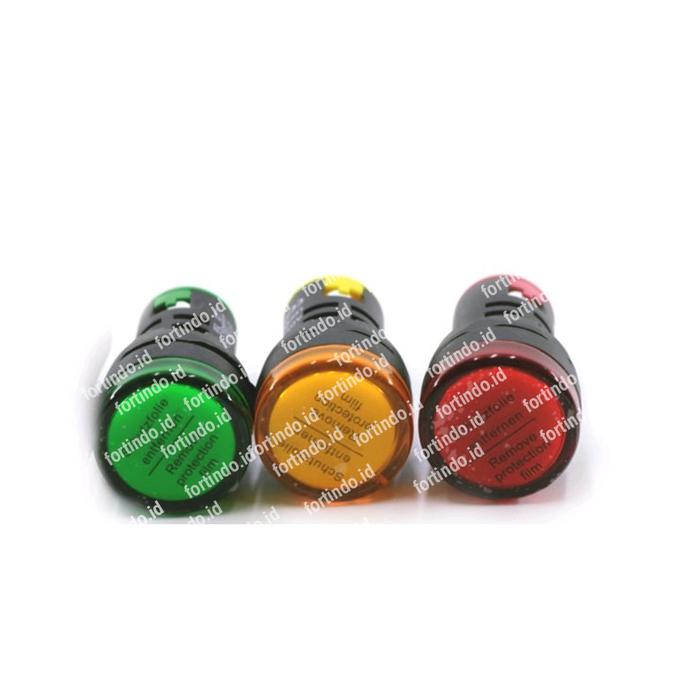 Jual PILOT LAMP LED AD22-22DS FORT 22MM FORT SURABAYA - Merah, 12VDC ...