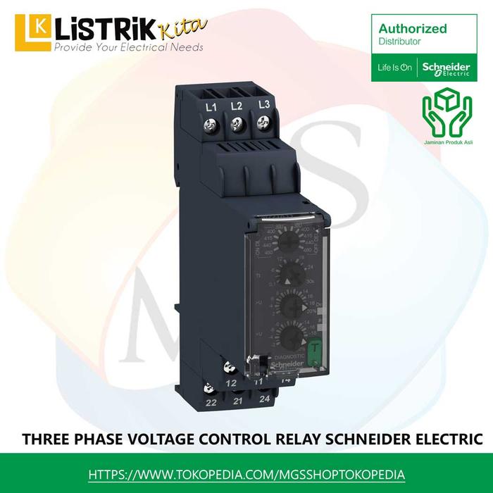 Promo SCHNEIDER THREE-PHASE VOLTAGE CONTROL RELAY 380 480VAC 2C/O ...