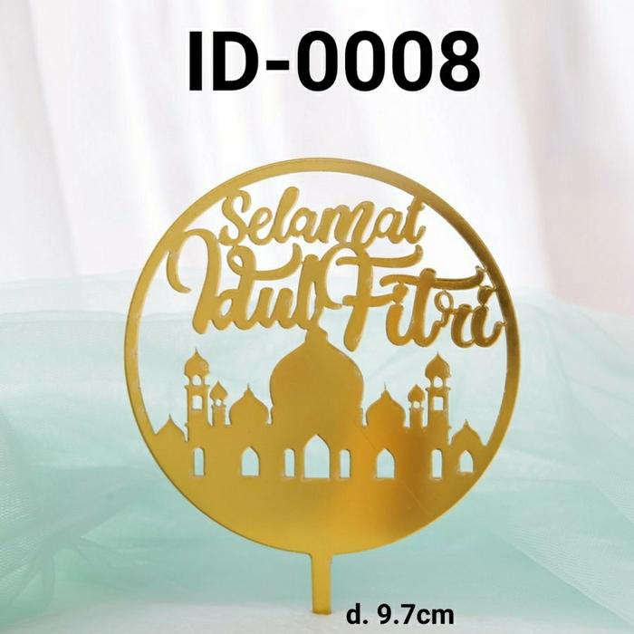 Jual Topper Cake Topper Kue Masjid Idul Fitri Akrilik Topper Cake ...