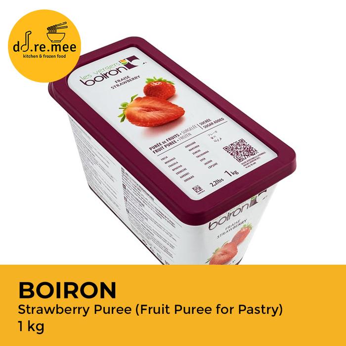 Jual BOIRON - Strawberry Puree / Bahan Kue Glazing / Puree Buah Pastry ...