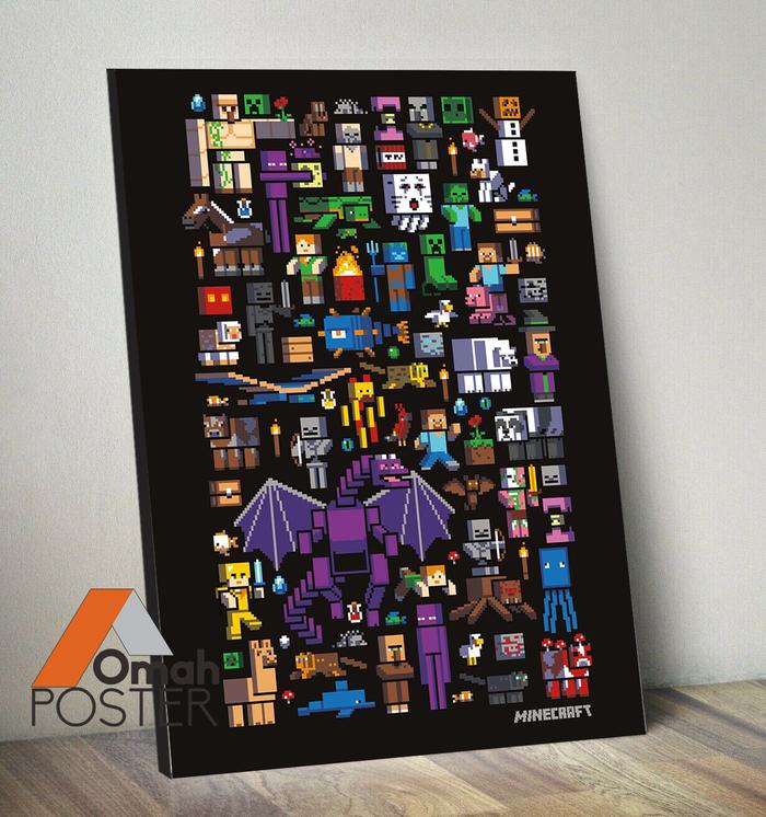Jual Hiasan Dinding - Poster Kayu - Poster Game MINECRAFT MOBBERY - Kab ...