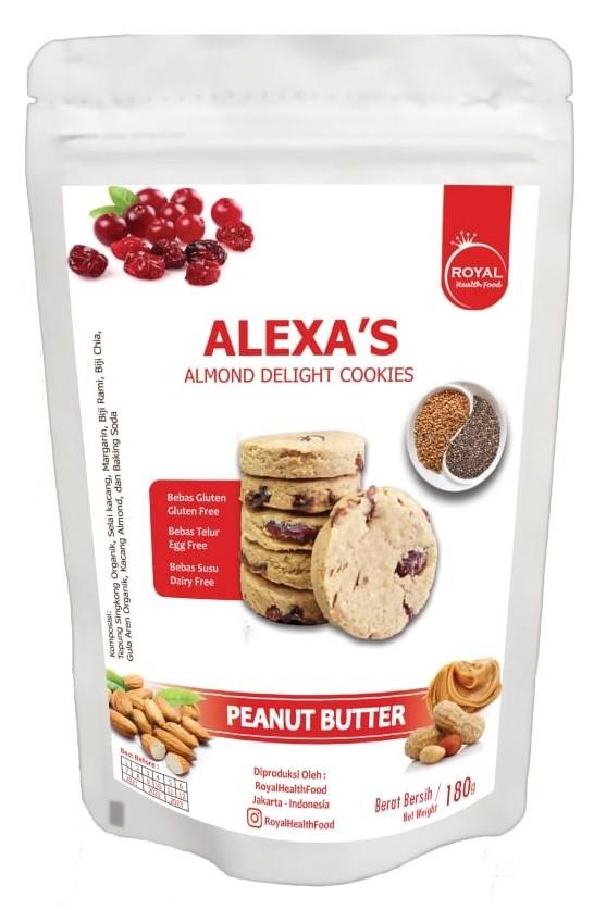 Jual Royal Alexa Almond delight Cookies Peanut Butter 180 gr - Jakarta ...