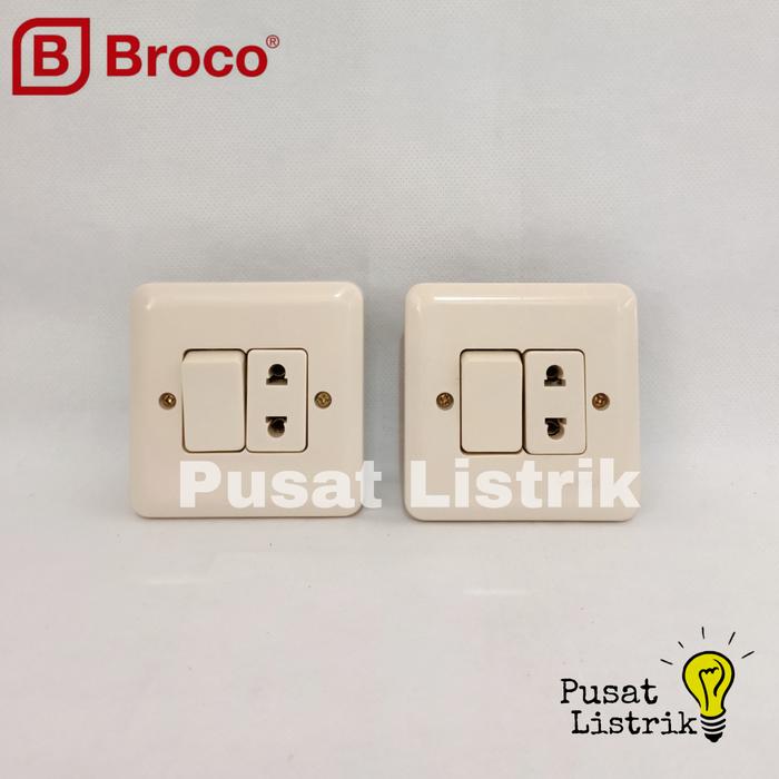 Jual IB Engkel Stop Kontak 525361 New Gee Broco Socket Outlet+Single ...